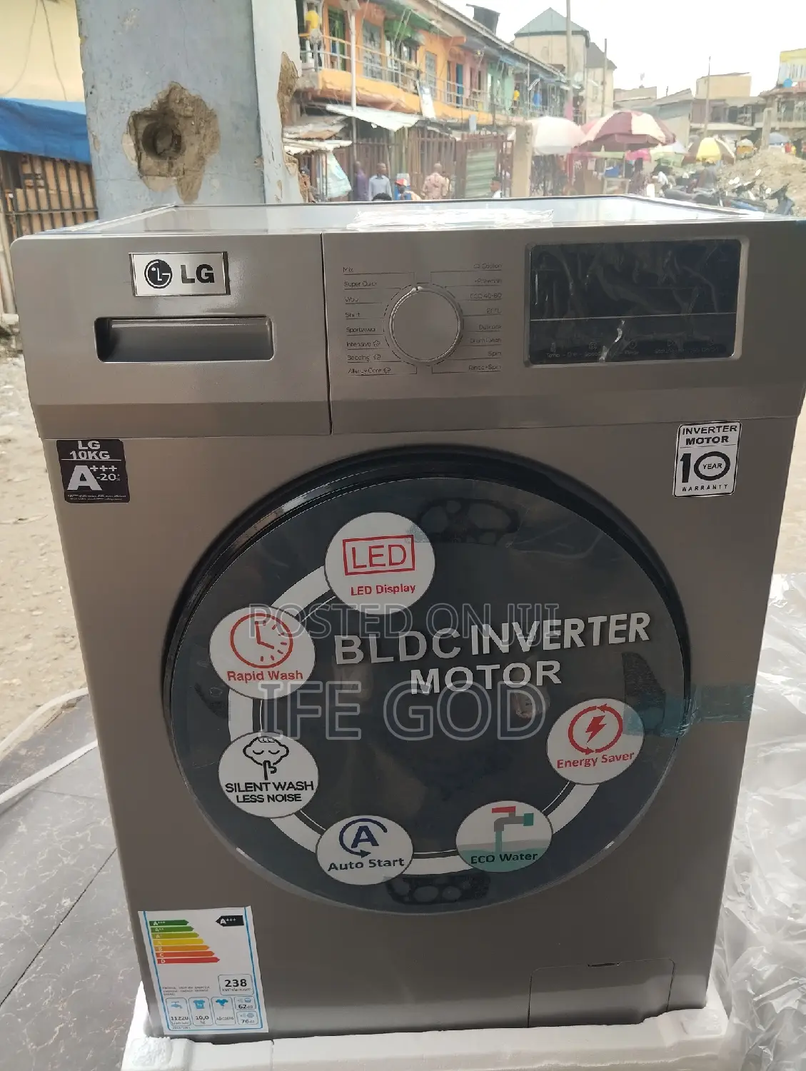 LG 10KG Automatic Inverter Washing Machine Front Load Etc in Ojo - Home Appliances, Ifegod ...