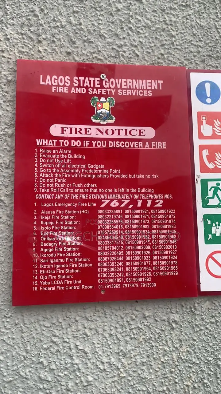 Lagos State Fire Notice Sign. in Orile - Safetywear & Equipment, Young ...