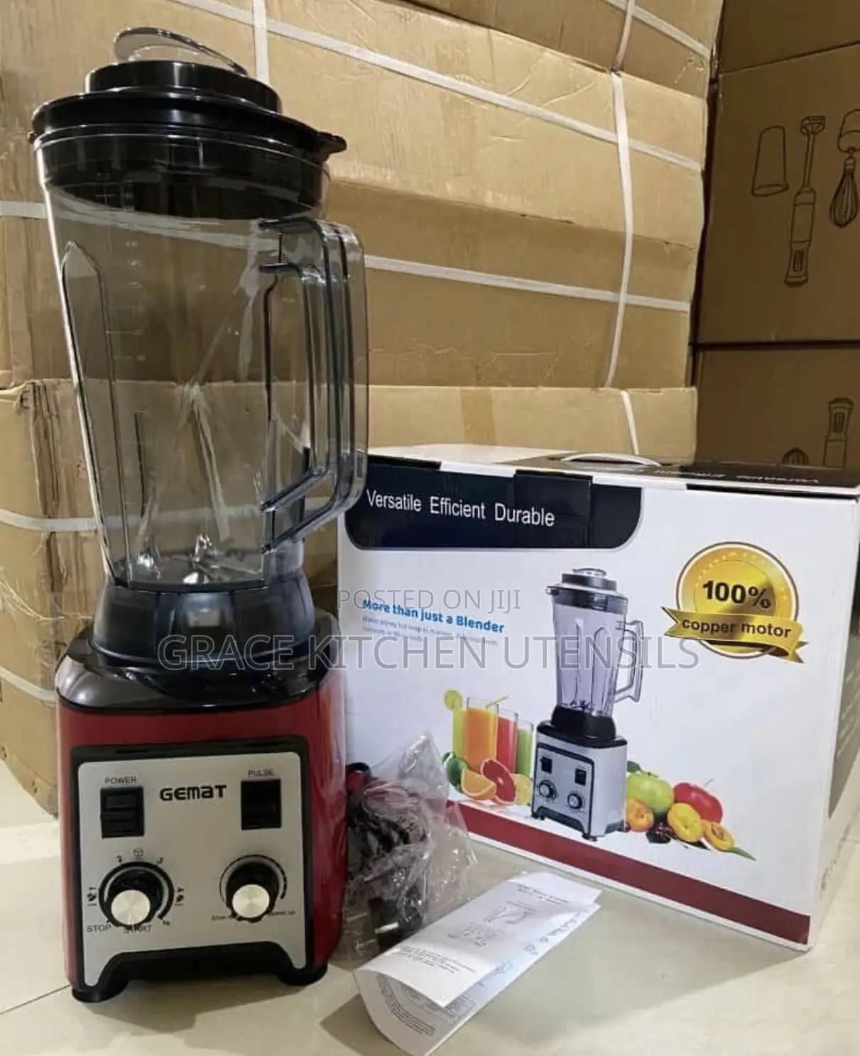 Gemat - Commercial Blender - 4L - for sale - GRACE KITCHEN UTENSILS ...