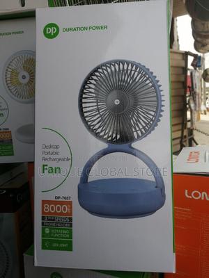 DP Dp-7637 Rechargeable Rotating Table Fan With LED Light in Ikeja ...