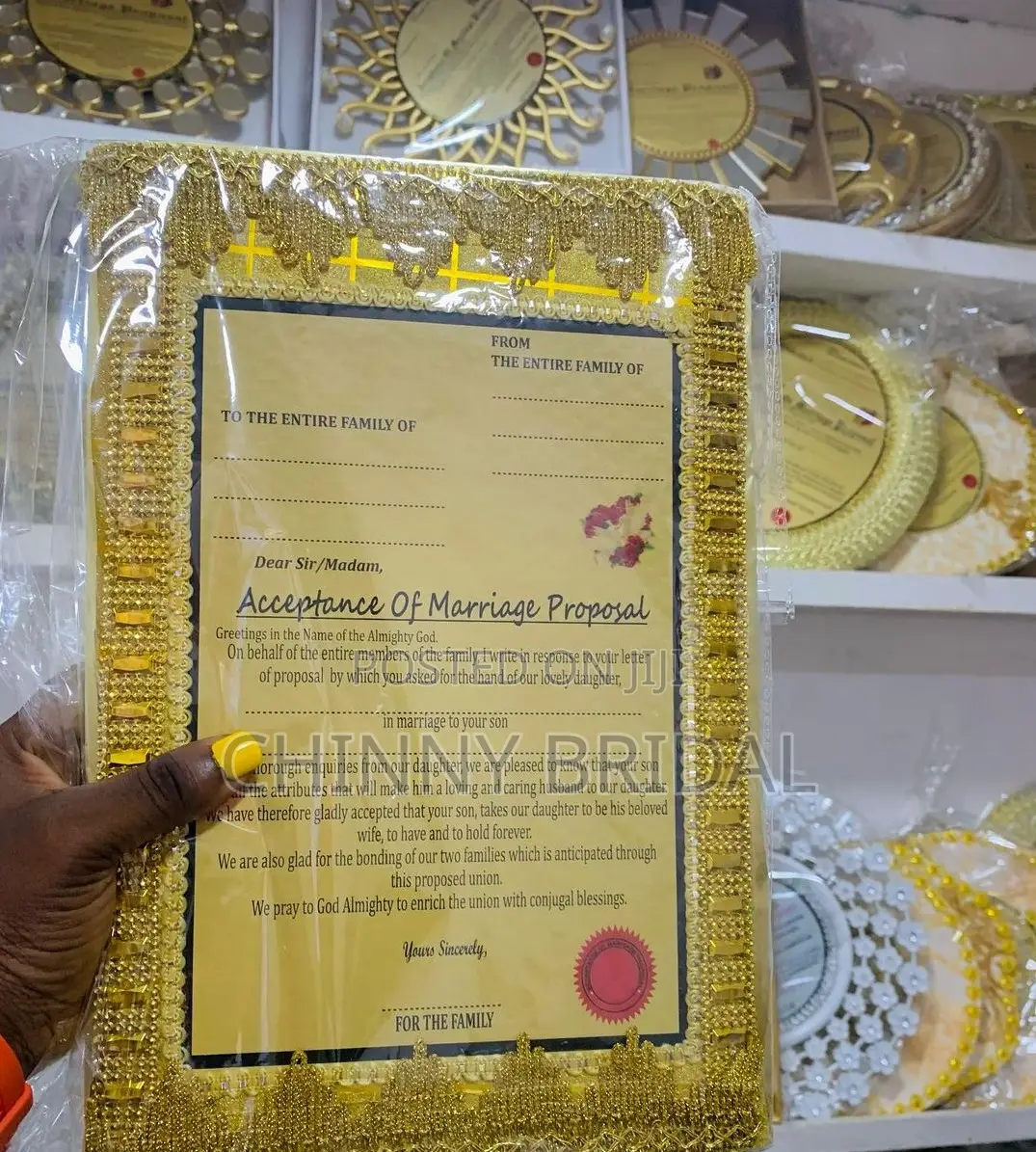 Proposal and Acceptance Letter in Lagos Island (Eko) - Wedding Wear ...