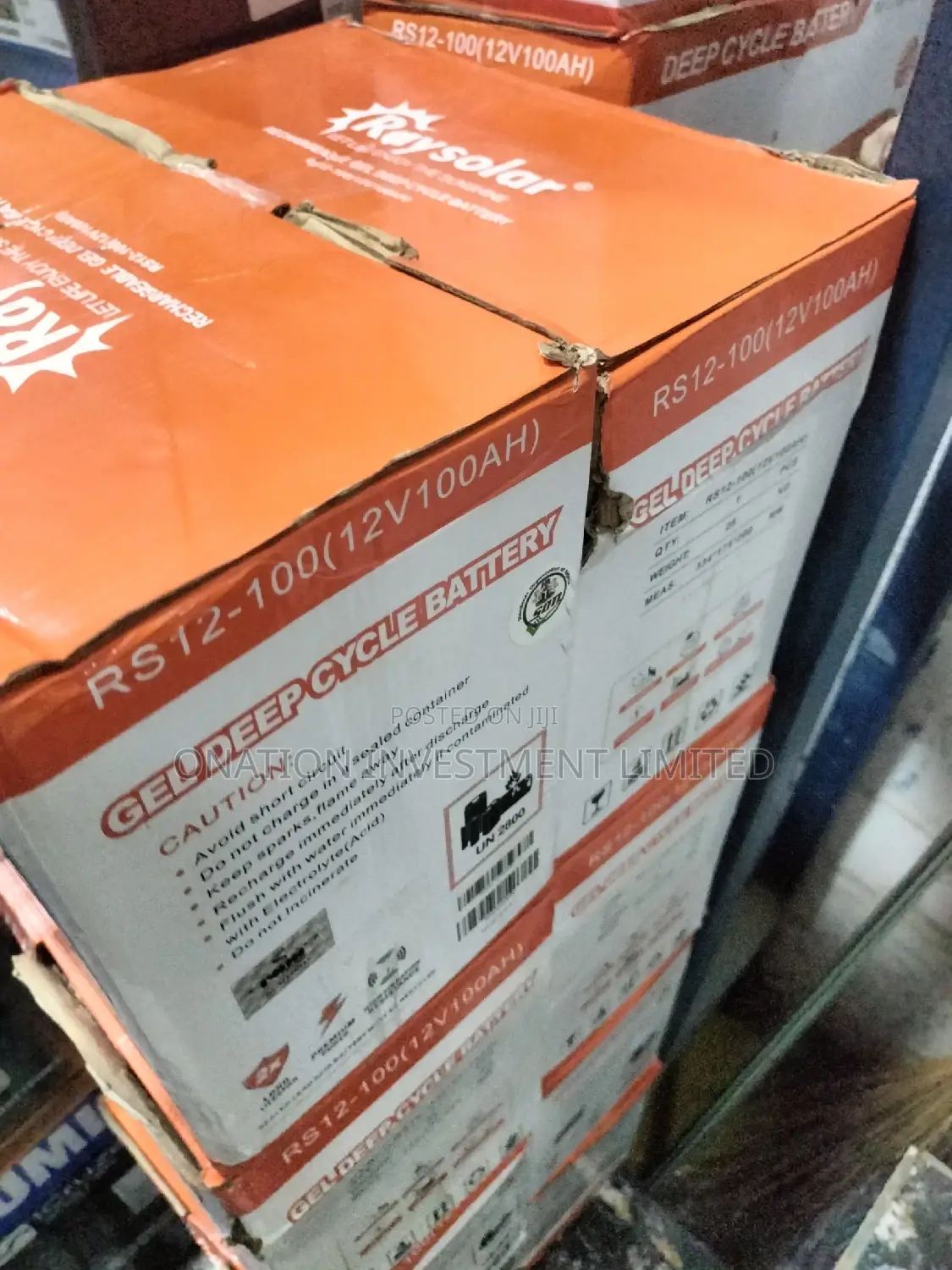 100ah 12v Raysolar Deep Cycle Solar Battery for sale - Onation ...