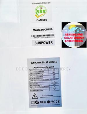 Sunpower Solar Pv Module 420W Available in Port-Harcourt - Solar Energy ...