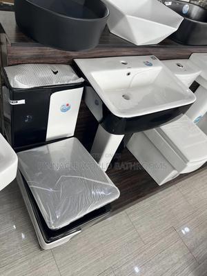 Black and White Executive Wc Set With Washing Basin Stand in Orile ...