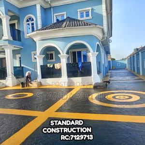 Stamp Concrete Floor (Black Yellow Finishing) in Guzape District ...