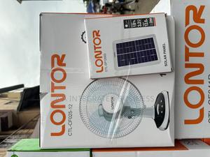 Rechargeable Lontor Table Fan With Solar Panel in Lagos Island (Eko ...
