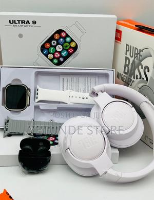 Smartwatch Extra Strap + Pro6 Airpods + Wireless JBL Headset in ...