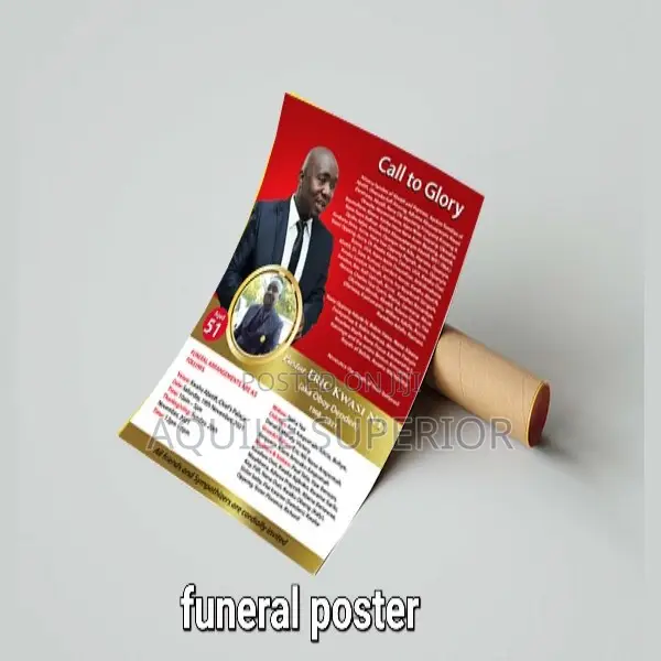 Funeral Poster Printing in Ibeju - Printing Services, Odunayo Adebayo ...