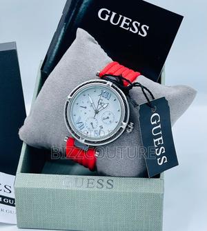 Original Guess Lady Chronograph Red Rubber Strap Watch in Lagos Island ...