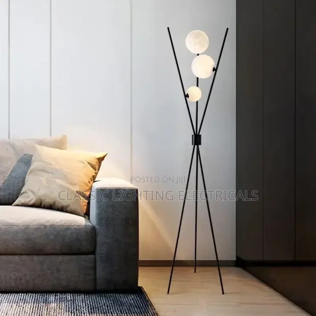 Ball Standing Lamps Living Room Modern Led Floor Lamp Two Color Iron