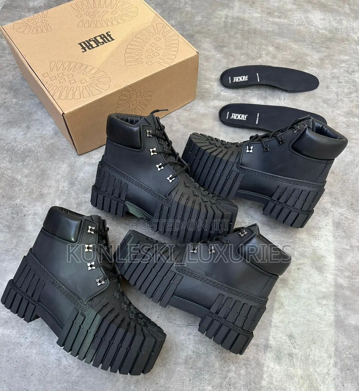 MSCHF X Louis Vuitton X Timberland 2 X 4 Brutal Boots in Lagos Island ...