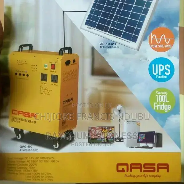 New Qasa Solar Power Generators With Led Bulbs SPG 500 in Ojo - Electrical Equipment, Cj ...
