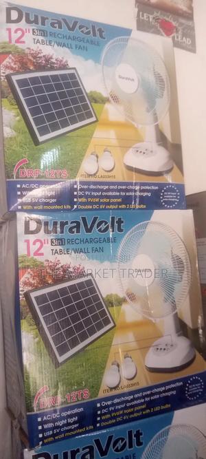Duravolt 12" 3in1 Rechargeable Solar Table/Wall Fan in Ibadan - Solar ...