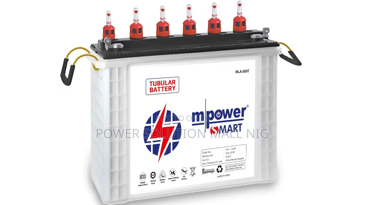 Mpower 165ah 12V Smart Tubular Battery in Ikeja - Solar Energy, Power ...