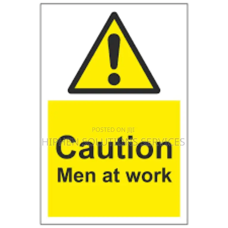 Men At Work Traffic Warning Sign in Yaba - Safety Equipment ...