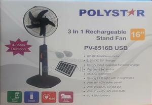 Polystar 3in1 Rechargeable Solar Standing Fan With DC Bulb in Lagos ...