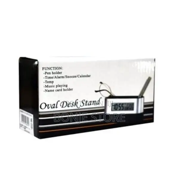 Oval Desk Stand Organizer With Digital Clock in Lagos Island (Eko ...