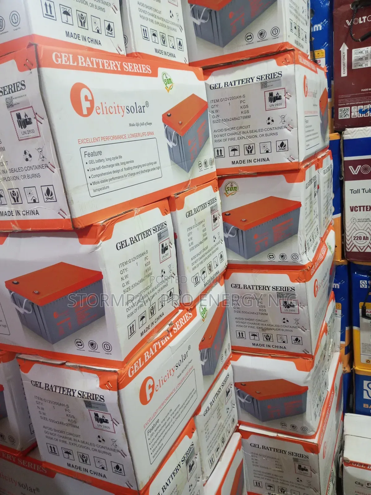 Felicity 200ah Dry Cell Battery for sale - StormRay Pro Energy Nig. Ltd ...
