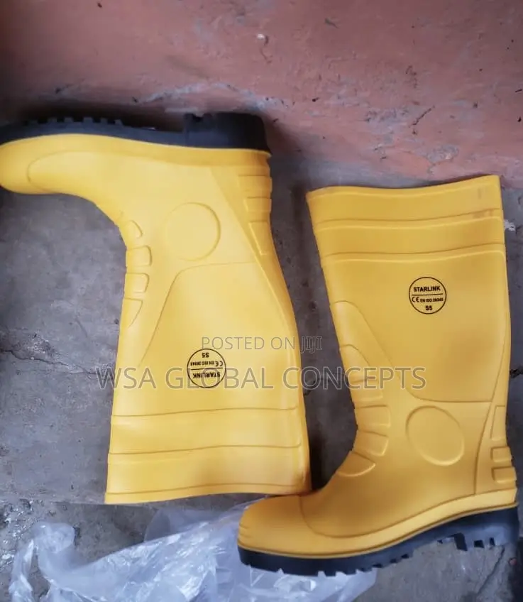 Safety Yellow Long Rain Boots Iron Cap don siyarwa - WSA Global ...