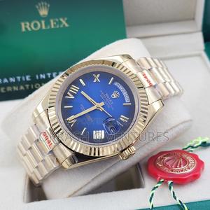 Rolex (Day-Date) Gold/Blue Face Gold Chain Watch in Lagos Island (Eko ...