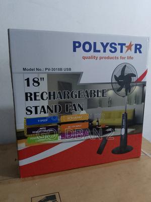 Very Affordable 18" Polystar Rechargeable Stand Fan PV3018B in Ajah ...