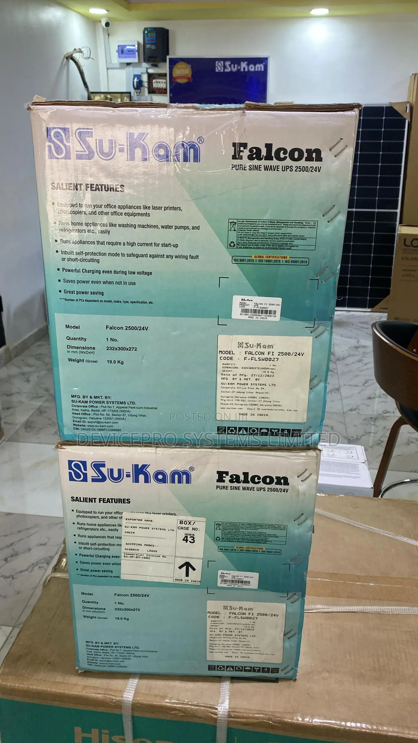 Sukam 2.5kva 24v Falcon+ Pure Sine Wave Inverter in Ikeja - Solar ...