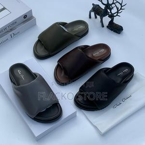 Original Rick Owens Thick Puffy Classic Leather Slippers in Lagos ...