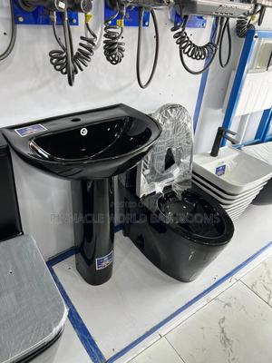 Mirror Black Executive WC and Washing Hands Basin in Orile - Plumbing ...