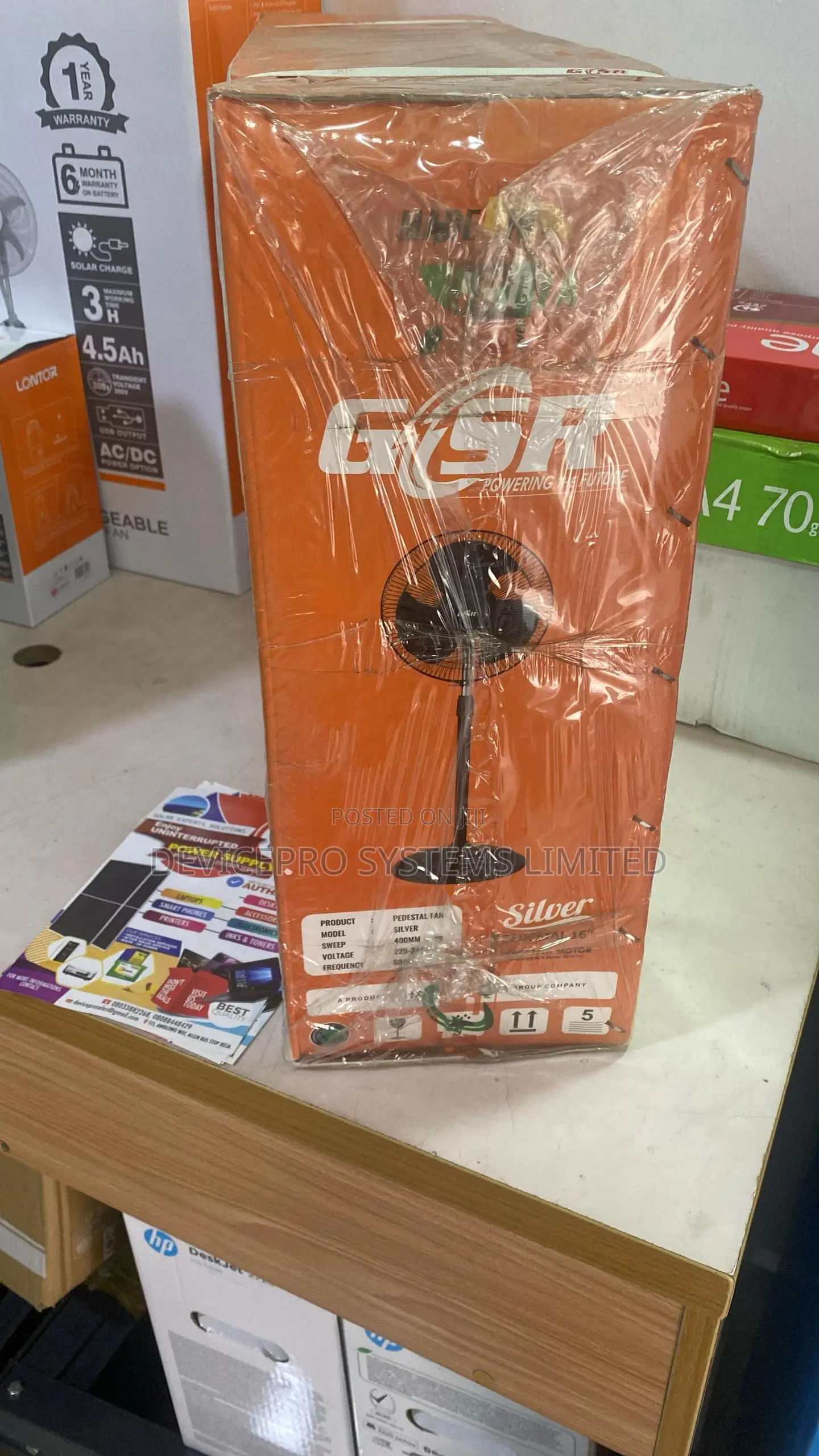 GSR Silver Pedestal 16 Inch Fan in Ikeja - Home Appliances, Devicepro Systems Limited | Jiji.ng