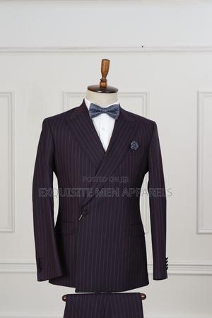 Side Button Stripe Single Breasted NEVIO Turkish Men Suit in Lagos ...