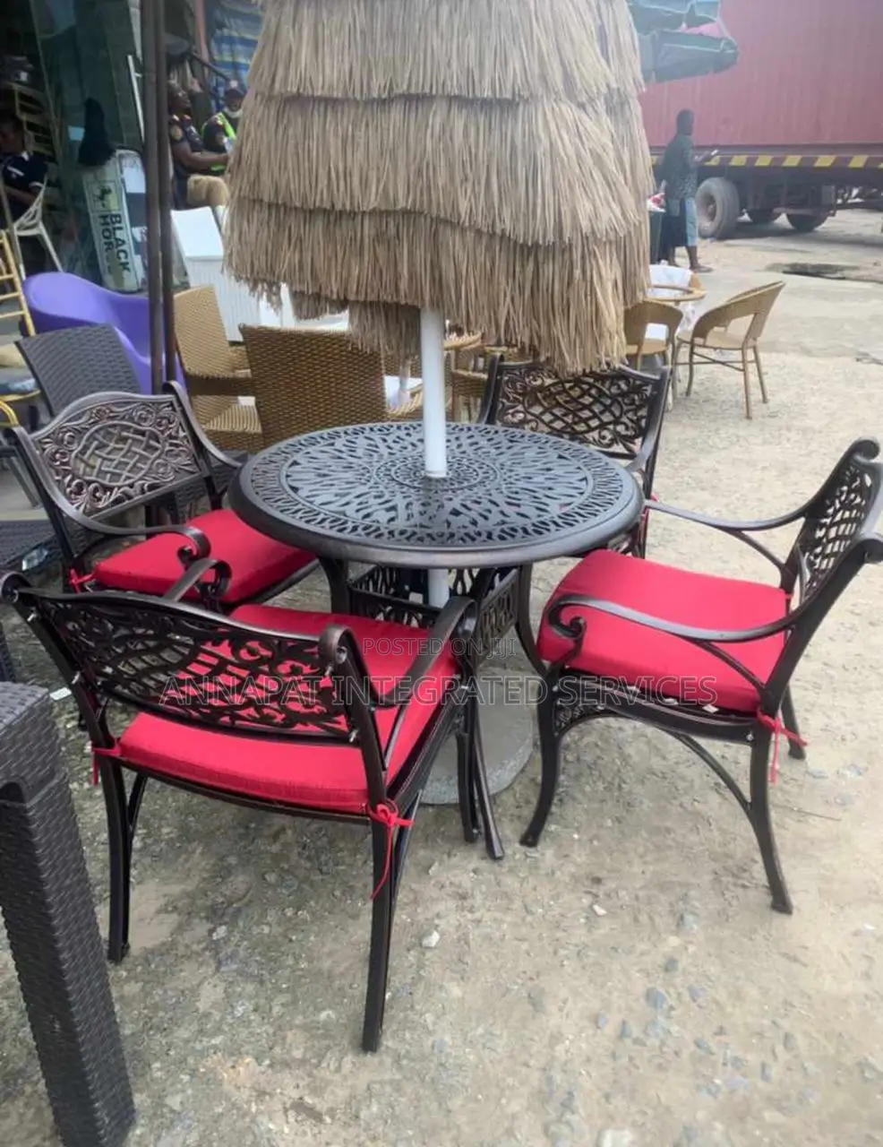 Classic Design Outdoor Wrought-Iron Rattan Set in Lekki - Furniture ...