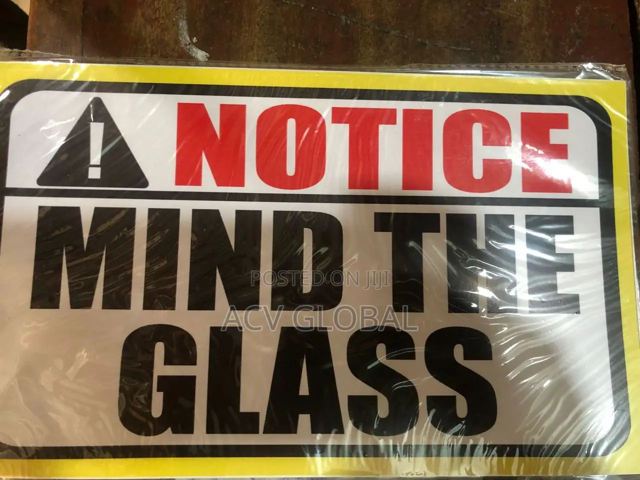 Mind the Glass Sign in Orile - Plumbing & Water Systems, Acv Global ...