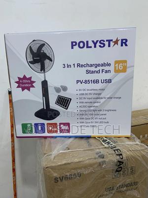 Long Lasting 16inches Polystar Rechargeable Standing Fan in Eko ...