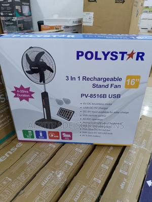 Polystar 16" Rechargeable Fan- Five Speed Blade +Solar Panel in Isolo ...