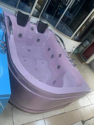 Quality Design Corner Side Double Jacuzzi (Pink Colour) in Orile ...