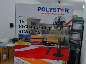 Powerful Polystar 18'' Rechargeable Standing Fan in Agege - Home ...