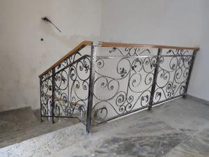 Italian Wrought Iron Handrail With Wood Top in Asokoro - Building ...