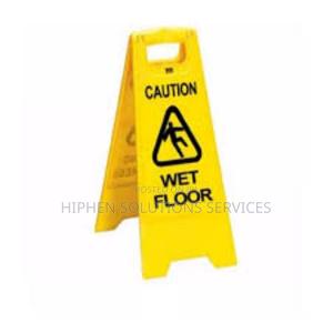 Plastic Folding Safety Sign Caution Wet in Yaba - Safety Equipment ...