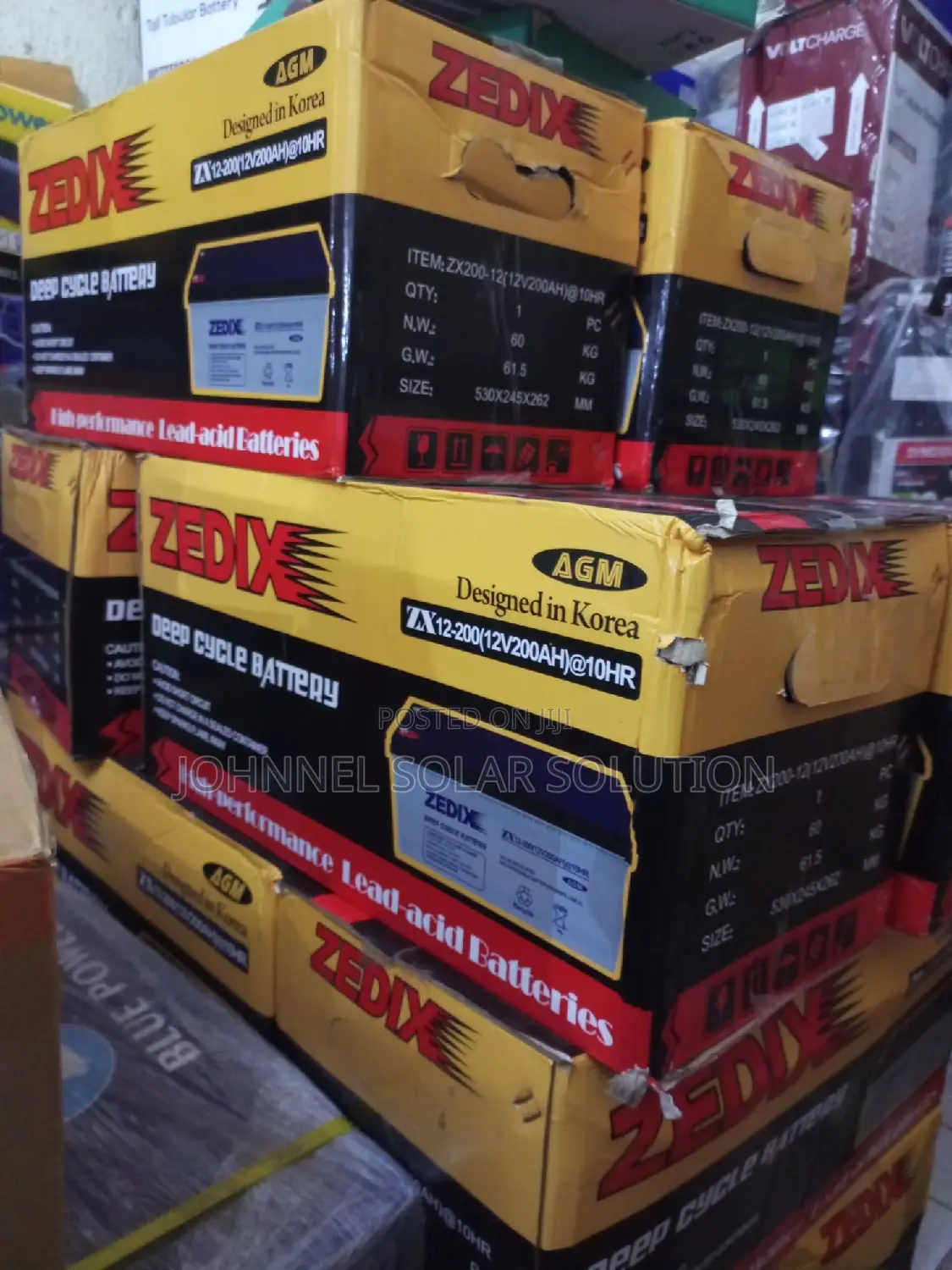 200ah 12volts Zedix Solar Dry Cell Battery in Ojo - Solar Energy ...