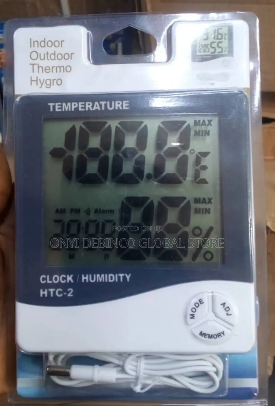 Digital Temperature Humidity Alarm Clock Dual Sensor HTC-2 in Ikeja ...