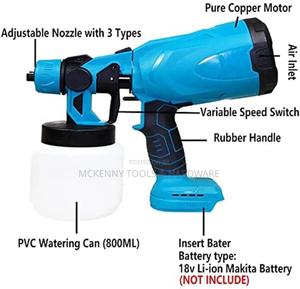 Cordless Paint Sprayer, 2.5mm Nozzles and 3 Spray Patterns, in Lagos ...