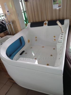High Quality Acrylic Double Jacuzzi With Gold Jet and Glass in Orile ...