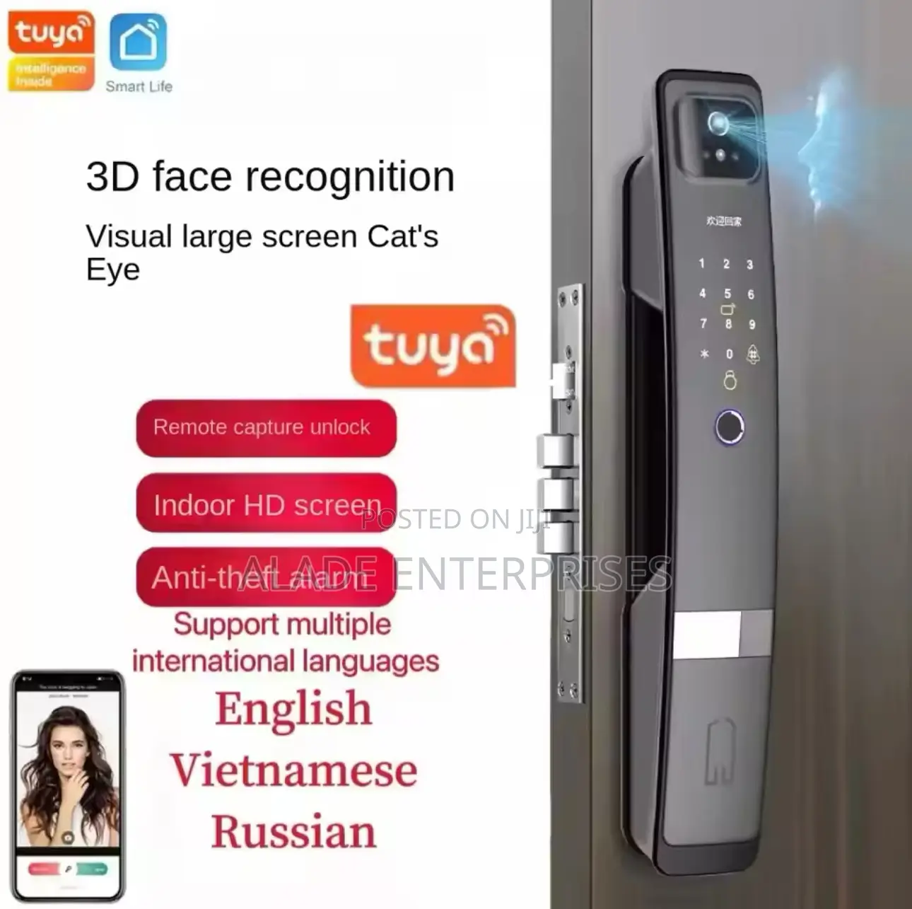 New Tuya Smart Wifi 3D Face Recognition Access Door Lock in Lagos Island (Eko) - Doors ...