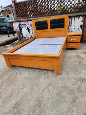 4.5by6 Wooden Bed Frame Made With HDF Board in Lekki - Furniture ...