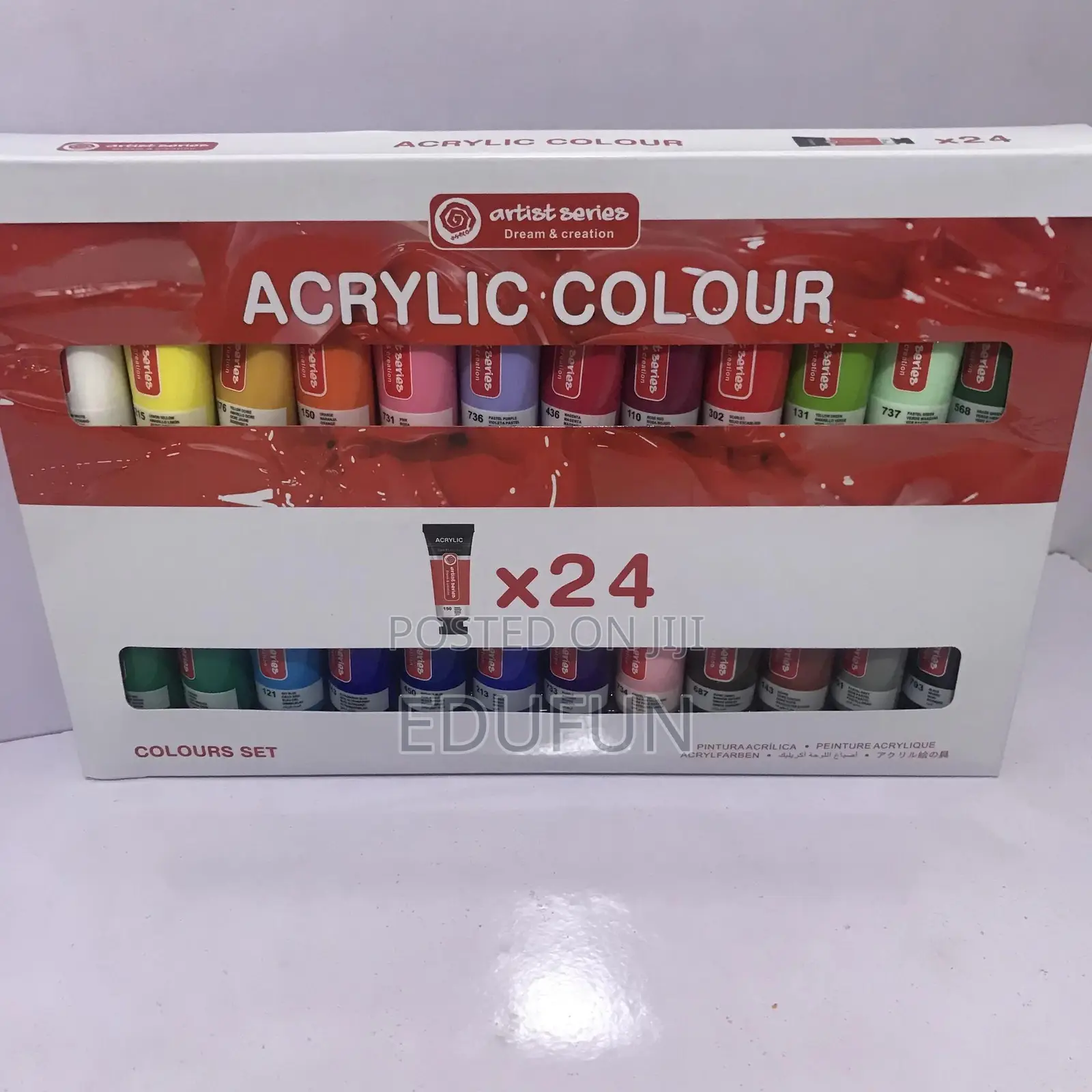 24 Pieces Acrylic Paint/Colours Set 22ml in Lagos Island (Eko) - Arts ...