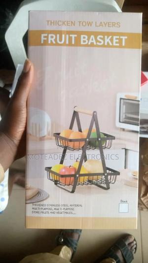 2 Layers Quality Iron Steel Fruits/Vegetables Table Top Storage Rack in ...