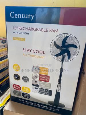 Century 16" Rechargeable Standing Fan With LED Light in Ojo - Home ...