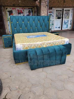 6/6 Padded Bedframe Orthopedic Spring and Ottoman in Ojo - Furniture ...