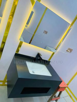 Floating Double Marble Top Basins Set in Orile - Plumbing & Water ...