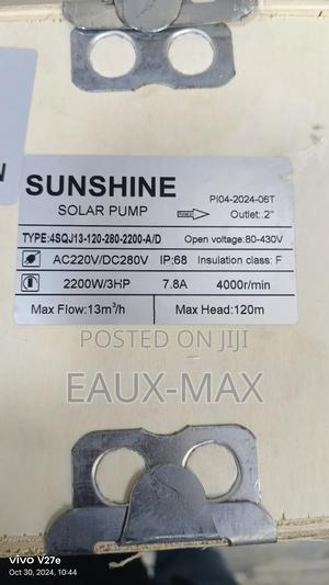 Solar Sunshine Pump for sale - Eaux-Max Price: ₦ 850,000 on Jiji.ng [Orile]